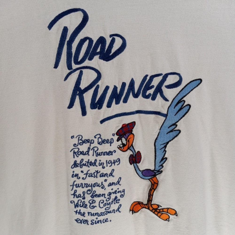 Looney Tunes, Road Runner Vintage Embroidered Tee Shi… - Gem